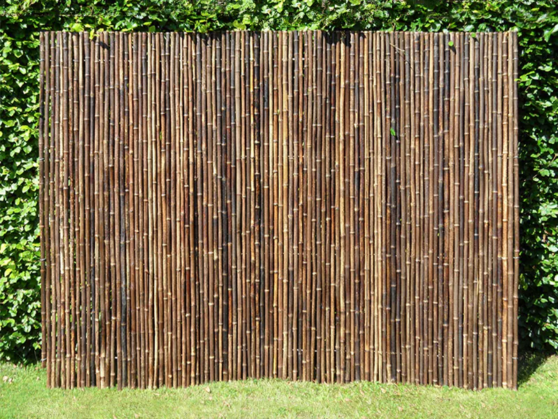 Bamboo Privacy Screen Fencing 2.4m x 1.8m Black - Privacy Screens ...
