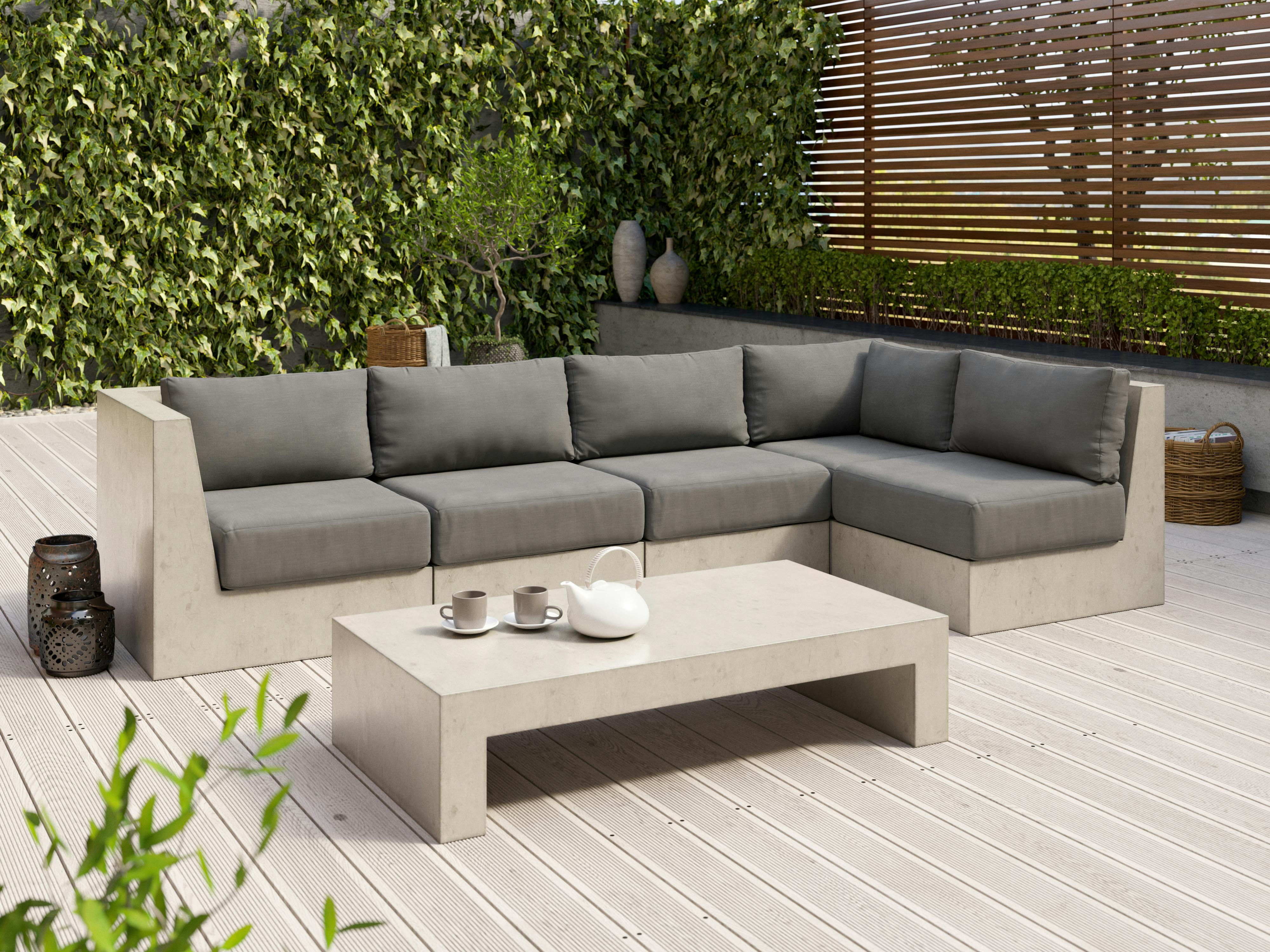 Modulo Concrete Corner Set - Lounge Sets - Outdoor Furniture - Home ...