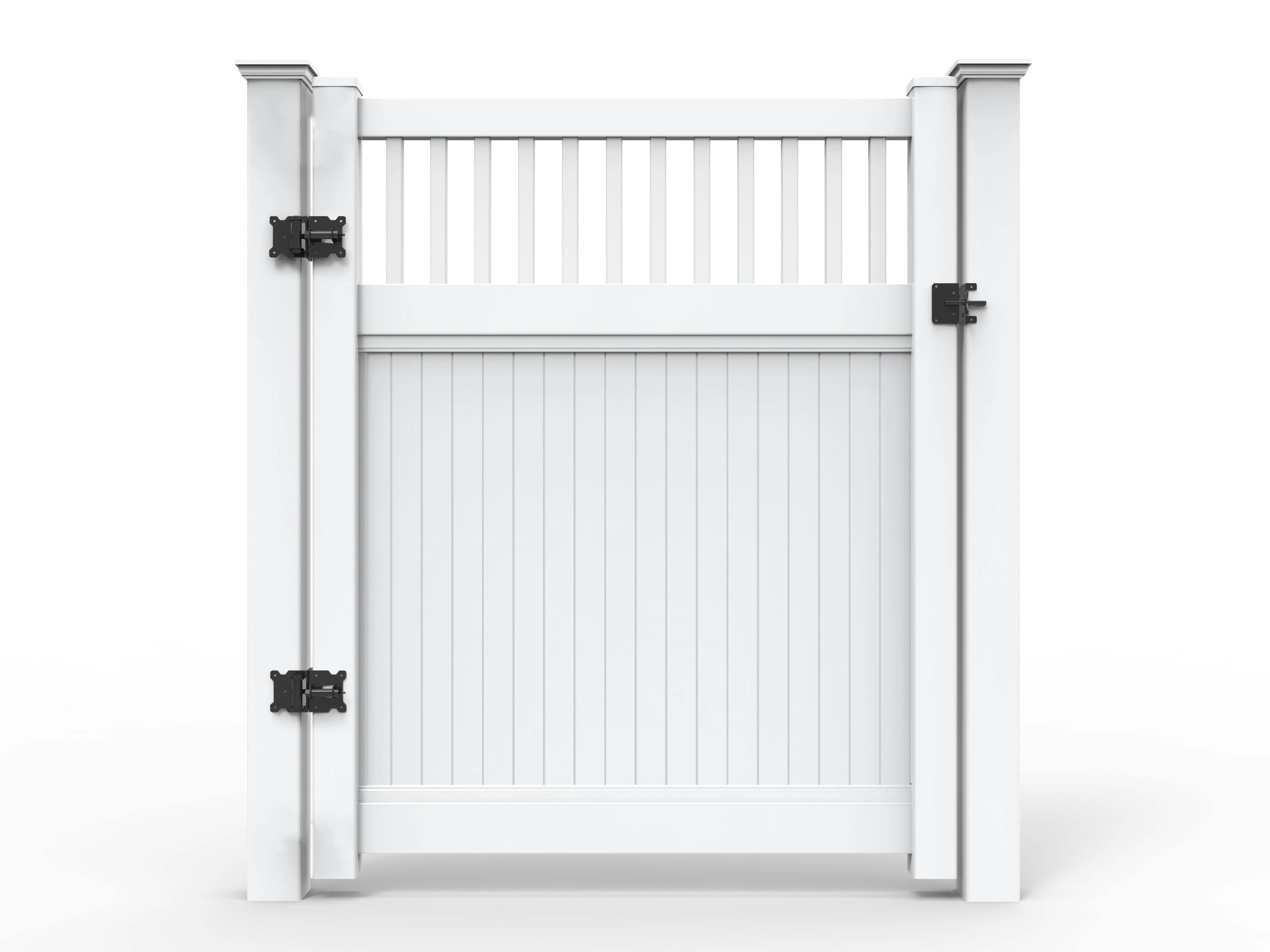 PVC 1.8m Privacy Fence With Trellis System - Pedestrian Gate - Privacy ...