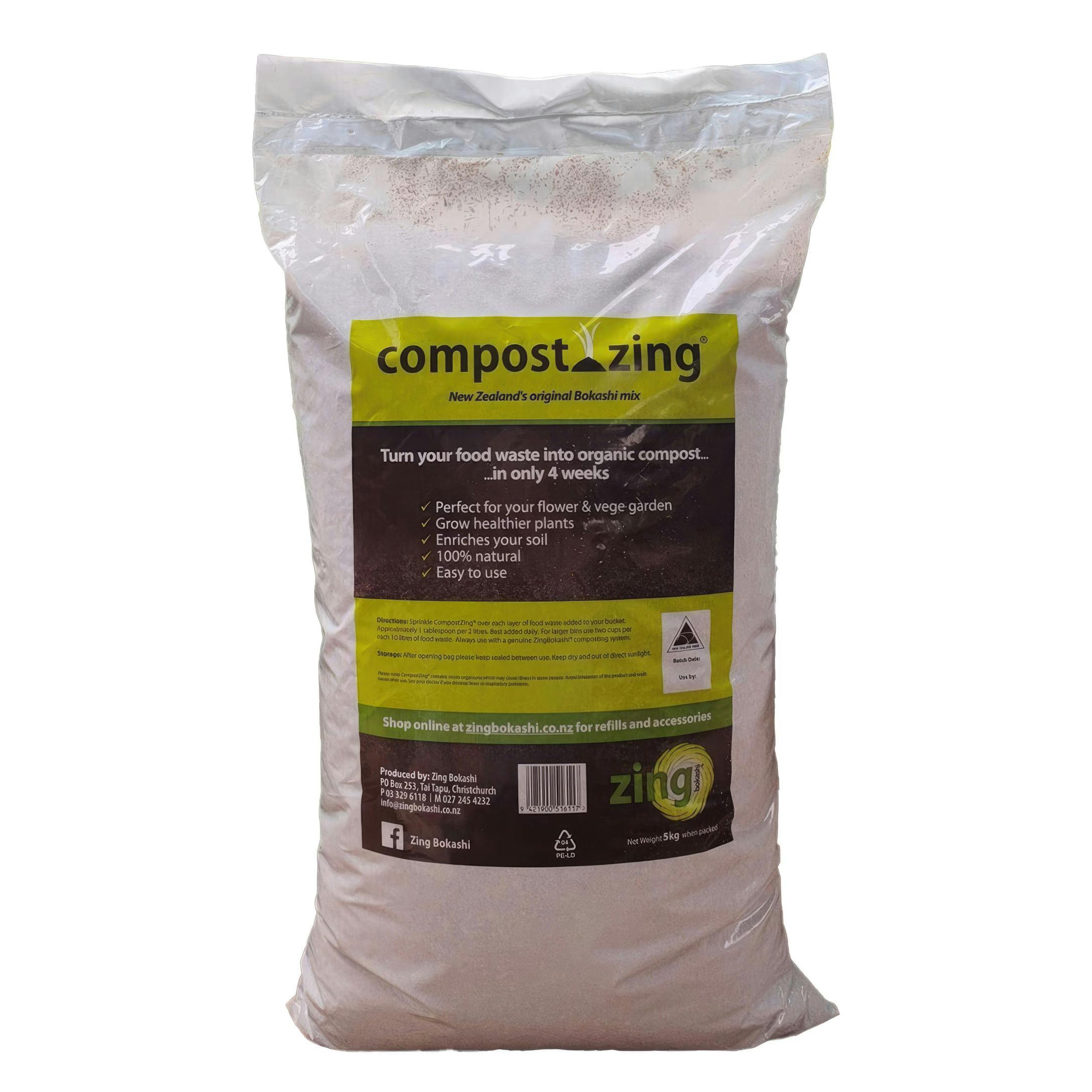 Zing Bokashi Compost-Zing 5kg - Compost Bins - Bins & Bags - Gardening ...