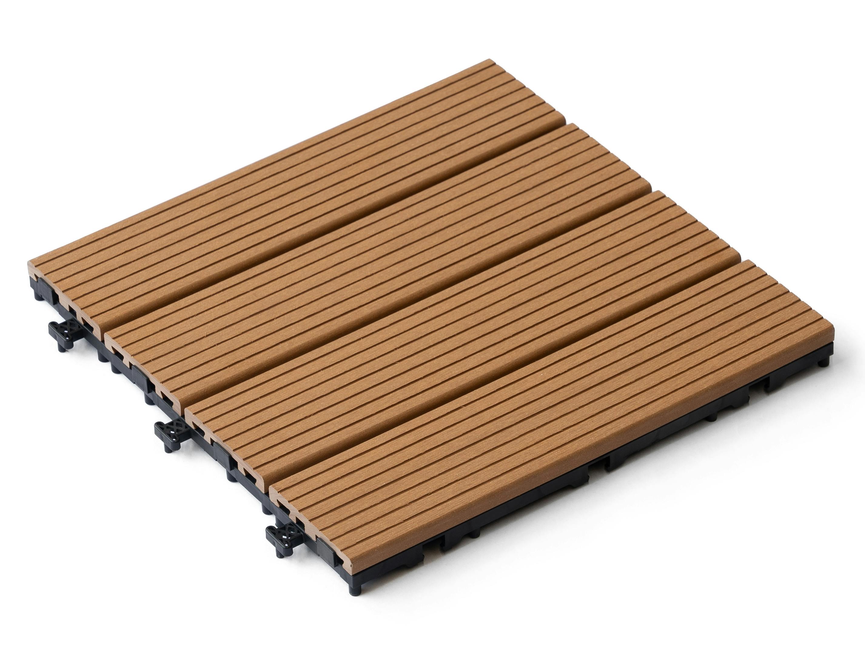Outdoor Premium Composite Deck Tiles Natural - Pack of 10 - Outdoor ...