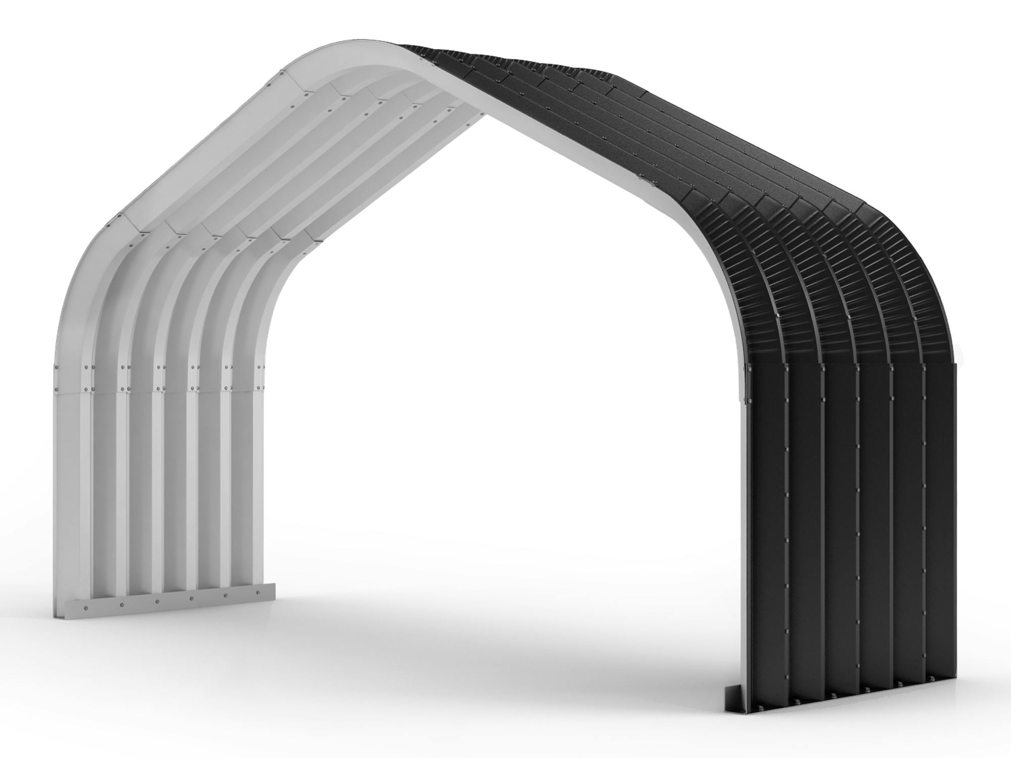 Arch Building Extension 6.1m x 1.83m Ironsand - Arch Buildings - Sheds ...